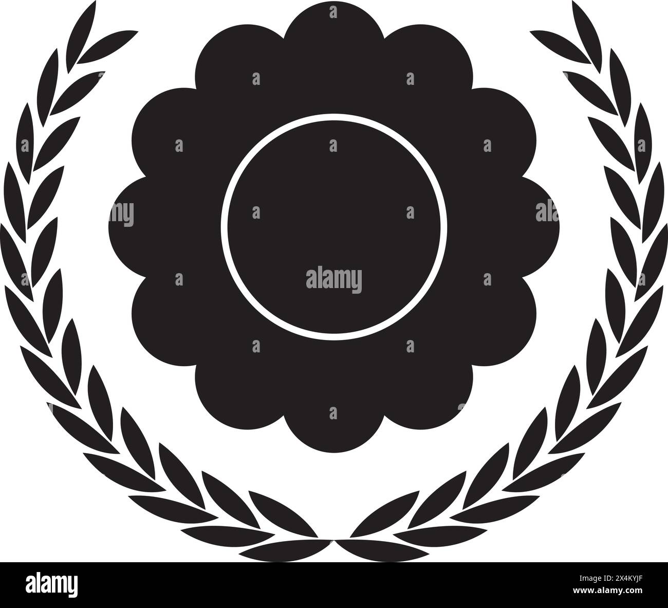Kranz-Symbol, Vektor-Illustration Symbolvorlage Stock-Vektorgrafik - Alamy