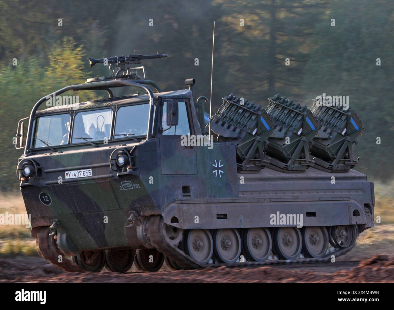 Das Minenwurfsystem Skorpion der Bundeswehr. Das System war ab 2011 bei ...