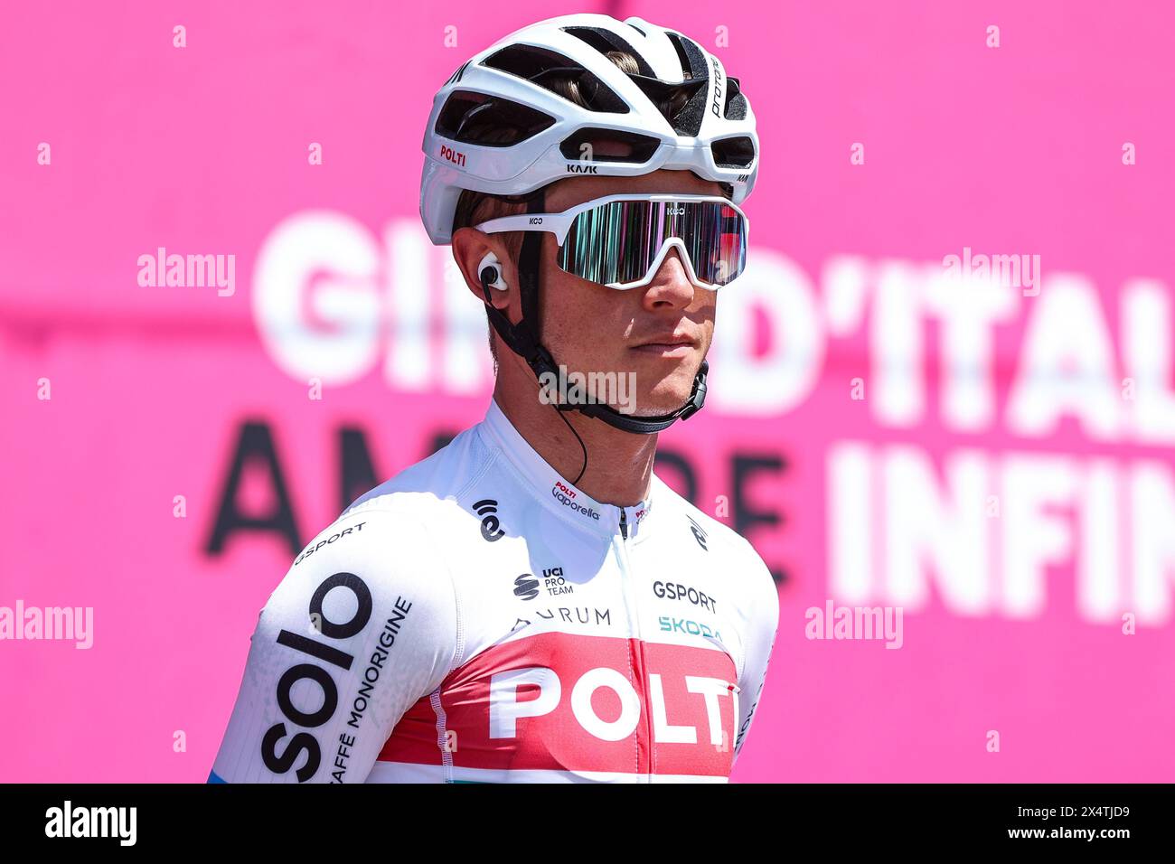 Turin, Italien. Mai 2024. Matteo Fabbro aus Italien und Team Polti Kometa vor dem 107. Giro d ...