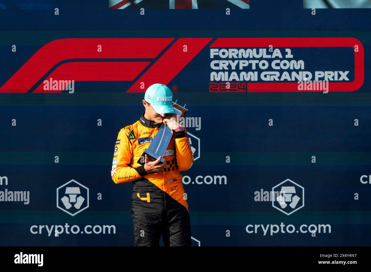 Miami Gardens, Usa. Mai 2024. Der britische Formel-1-Fahrer Lando Norris vom McLaren F1-Team ...