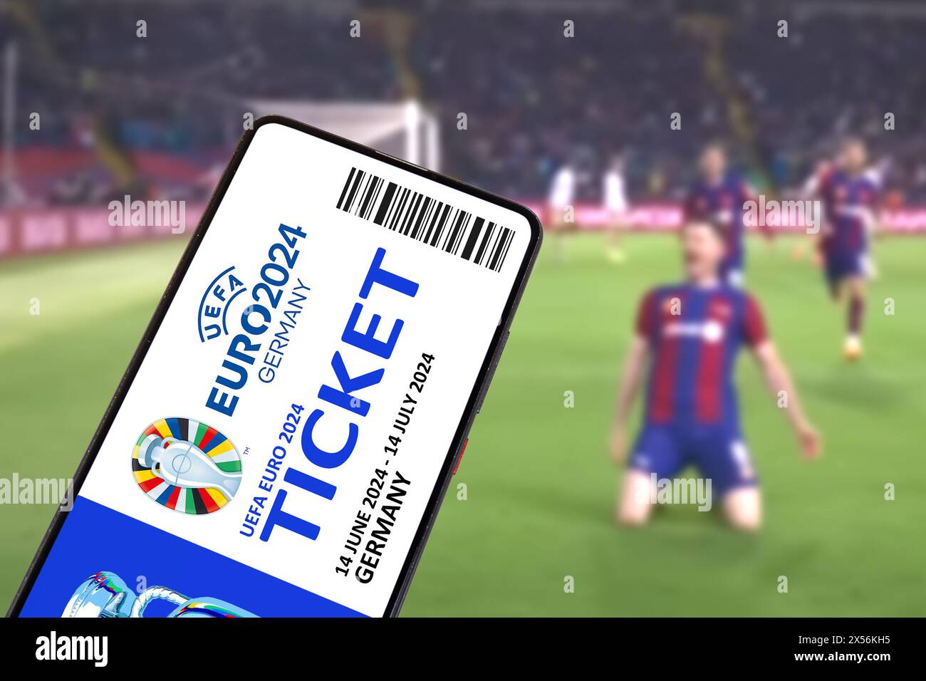 Deutschland - 1. Mai 2024: Ticket für die UEFA Euro 2024 Deutschland Fußball-Europameisterschaft ...