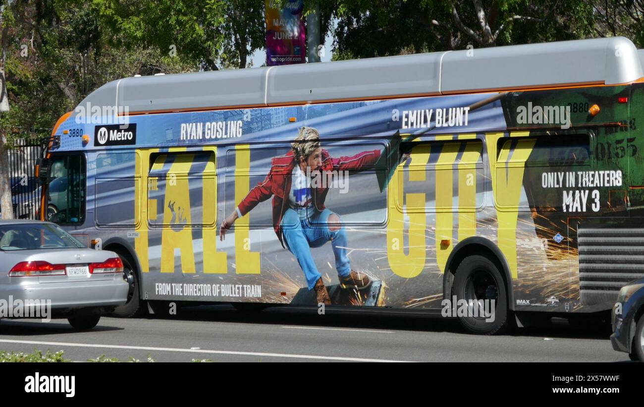 Mai 2024 The Fall Guy Movie Bus mit Ryan Gosling und Emily Blunt auf ...