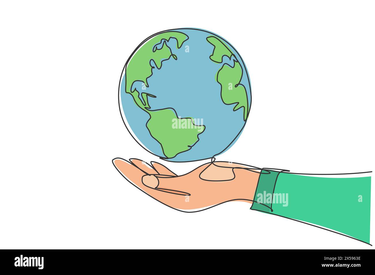 Hands drawing globe Stock-Vektorgrafiken kaufen - Alamy
