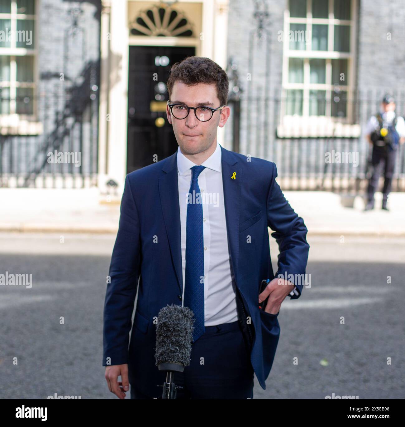 London, England, Großbritannien. Mai 2024. Der Präsident der Union jüdischer Studenten EDWARD ...