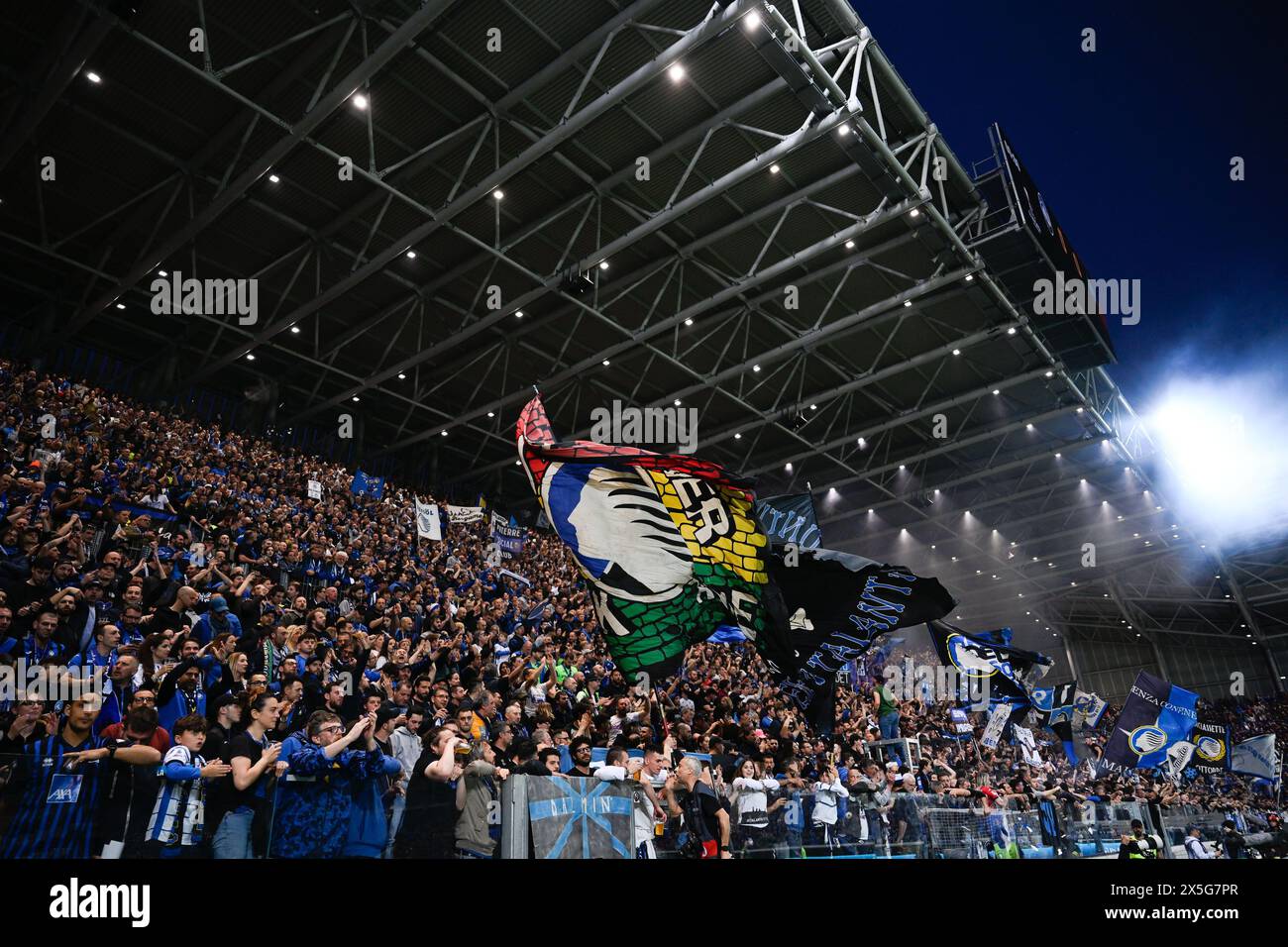 Atalanta BC Fans beim Halbfinalspiel der UEFA Europa League am 9. Mai ...