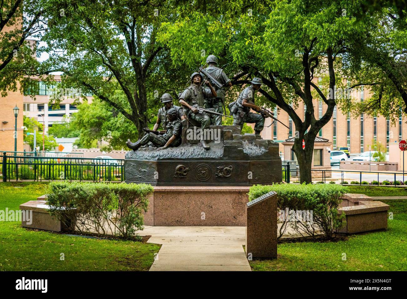 Das Texas Capitol Vietnam Veterans Monument Ist Am Sommertag Ganz Nah