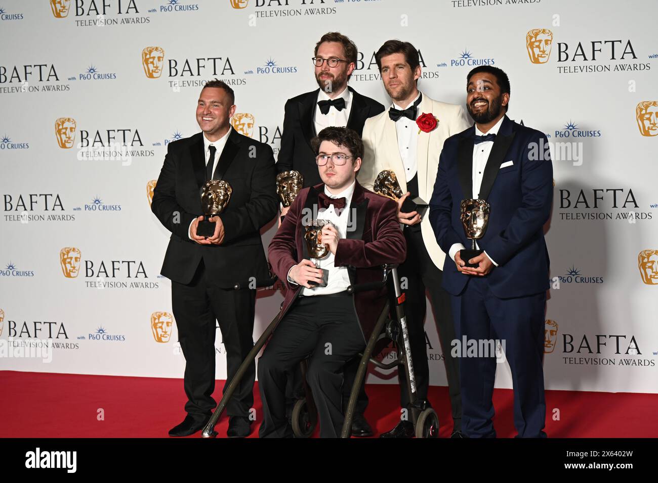 Royal Festival Hall, LONDON, ENGLAND, Großbritannien - 12. MAI 2024: Jack Carroll (C) und die ...