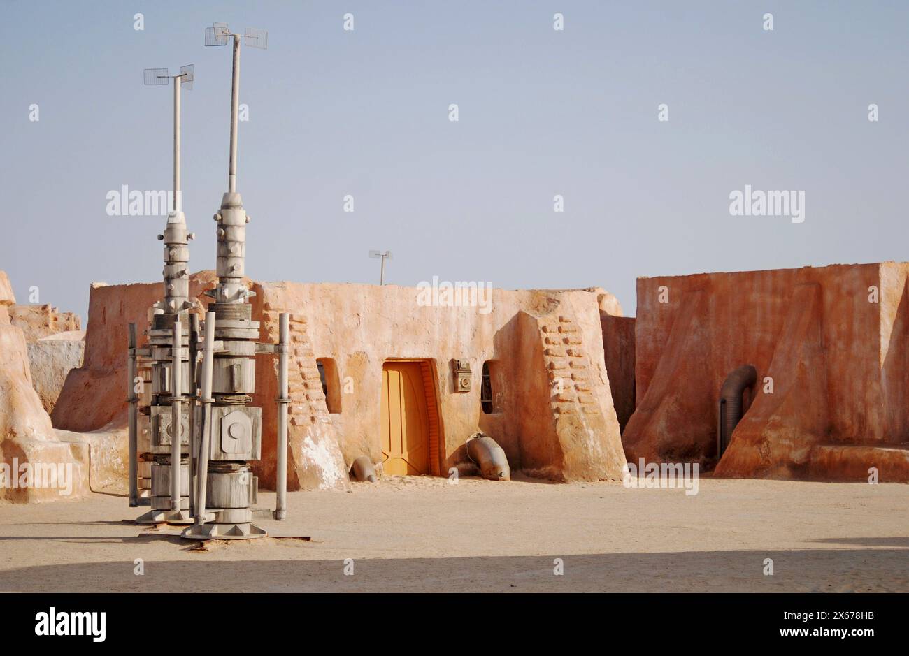 Überreste des Mos Espa Star Wars Films, der in der Sahara bei Tamerza ...
