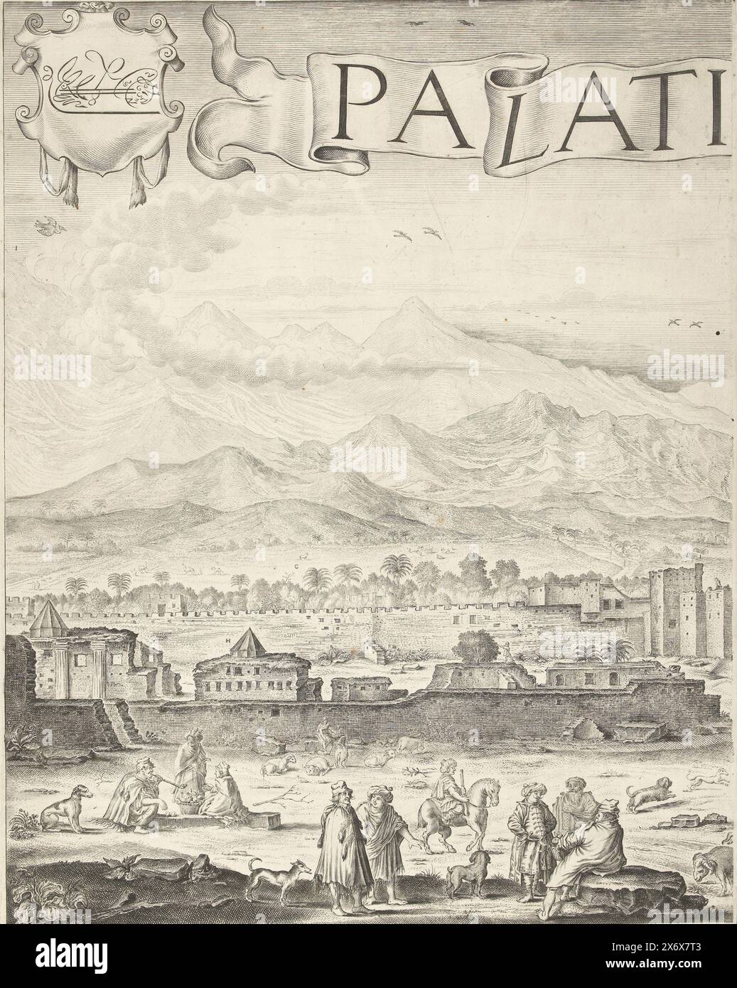 Palast des Sultans von Marokko (Platte 1), 1640-1641, Palatium Magni Regis Maroci, in Barbaria ...