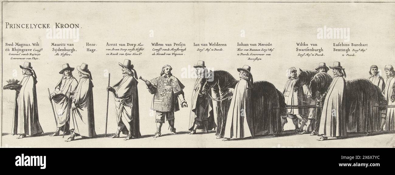 Der Trauerzug Frederik Hendriks (Platte Nr. 21), 1647, Begräbnis von ...