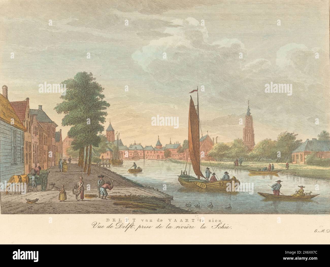 Blick auf Delft, Delft vom Vaart / Vue de Delft, Prize de la Riviere la ...