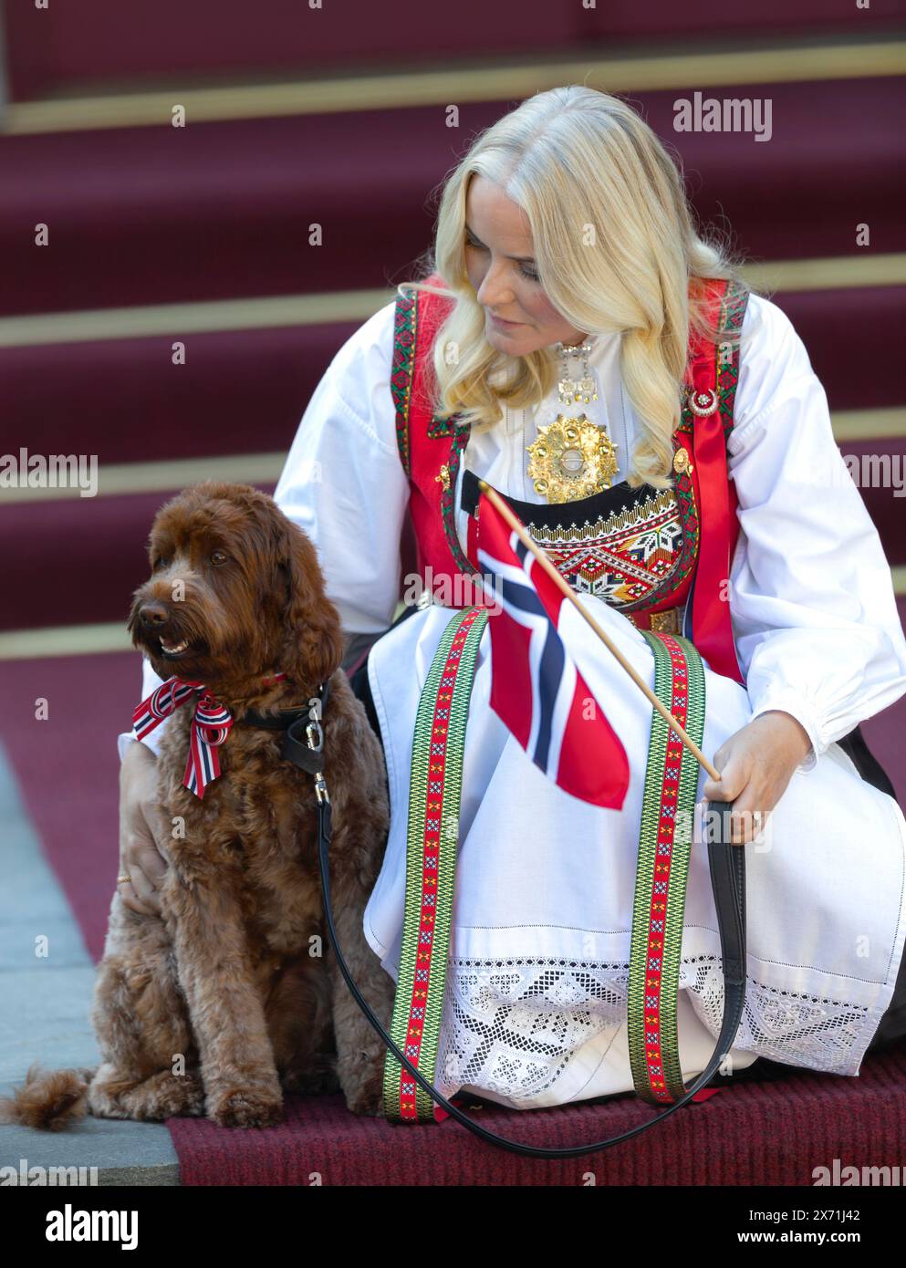 Oslo, Norwegen 17. Mai 2024 Kronprinzessin Mette Marit von Norwegen und ...