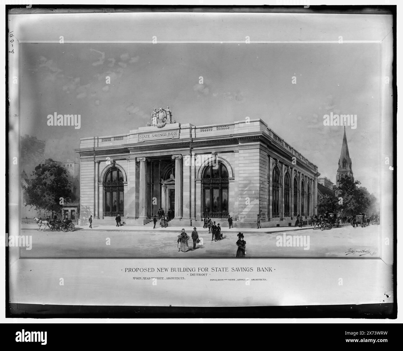 Geplanter Neubau für die State Savings Bank, Detroit, Foto eines ...