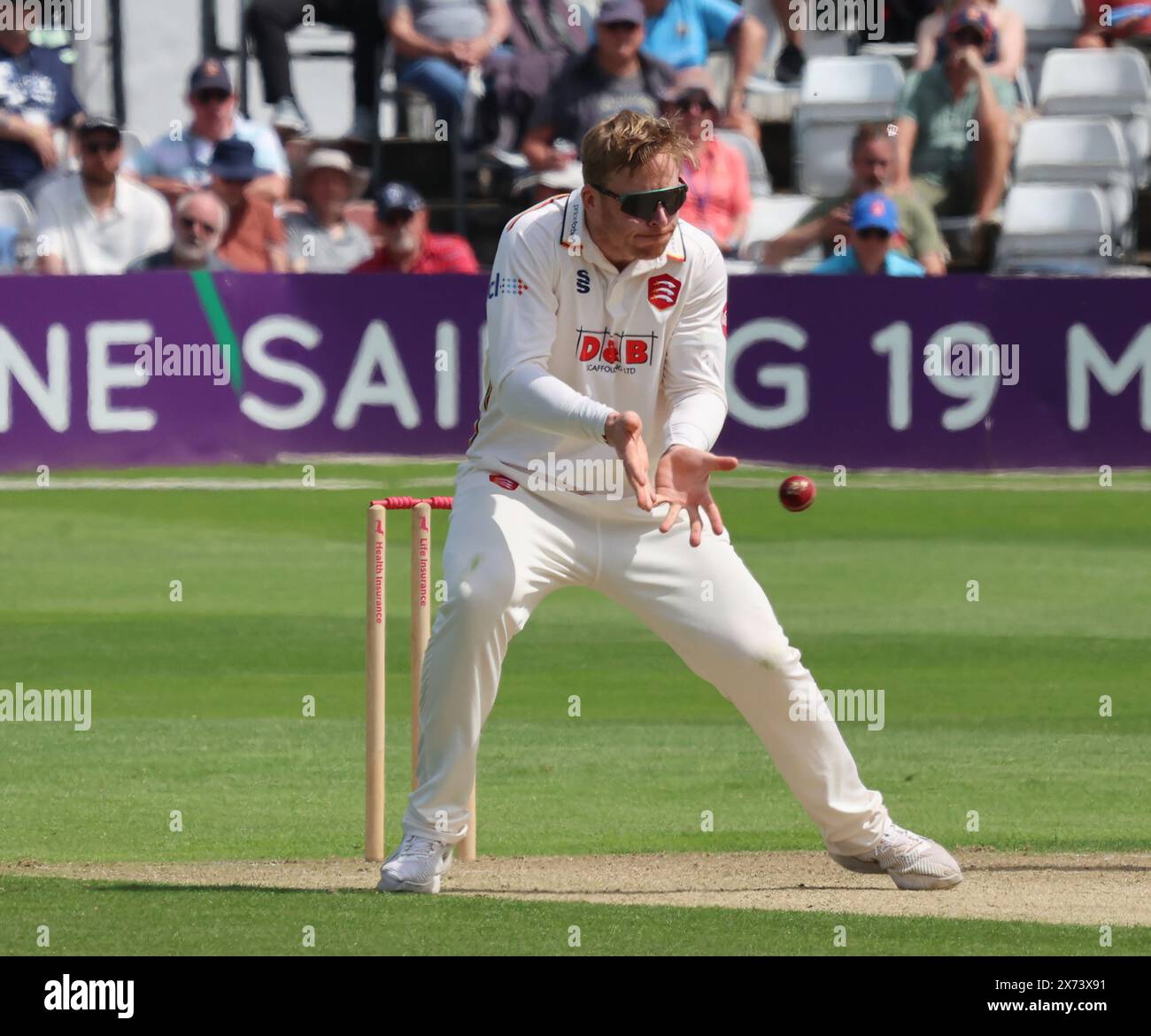 Chelmsford, Großbritannien. Mai 2024. Simon Harmer von Essex spielte ...