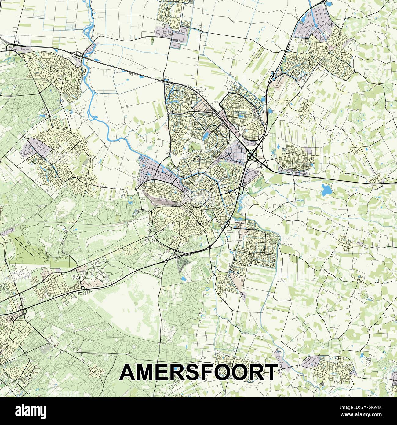 Amersfoort karte Stock-Vektorgrafiken kaufen - Alamy