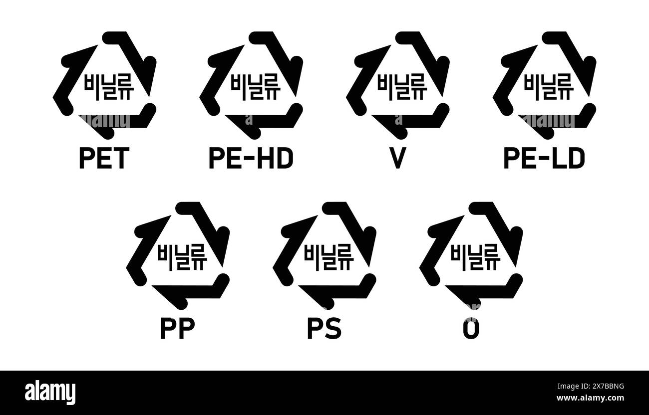 Recycling code pe ld Stock-Vektorgrafiken kaufen - Alamy