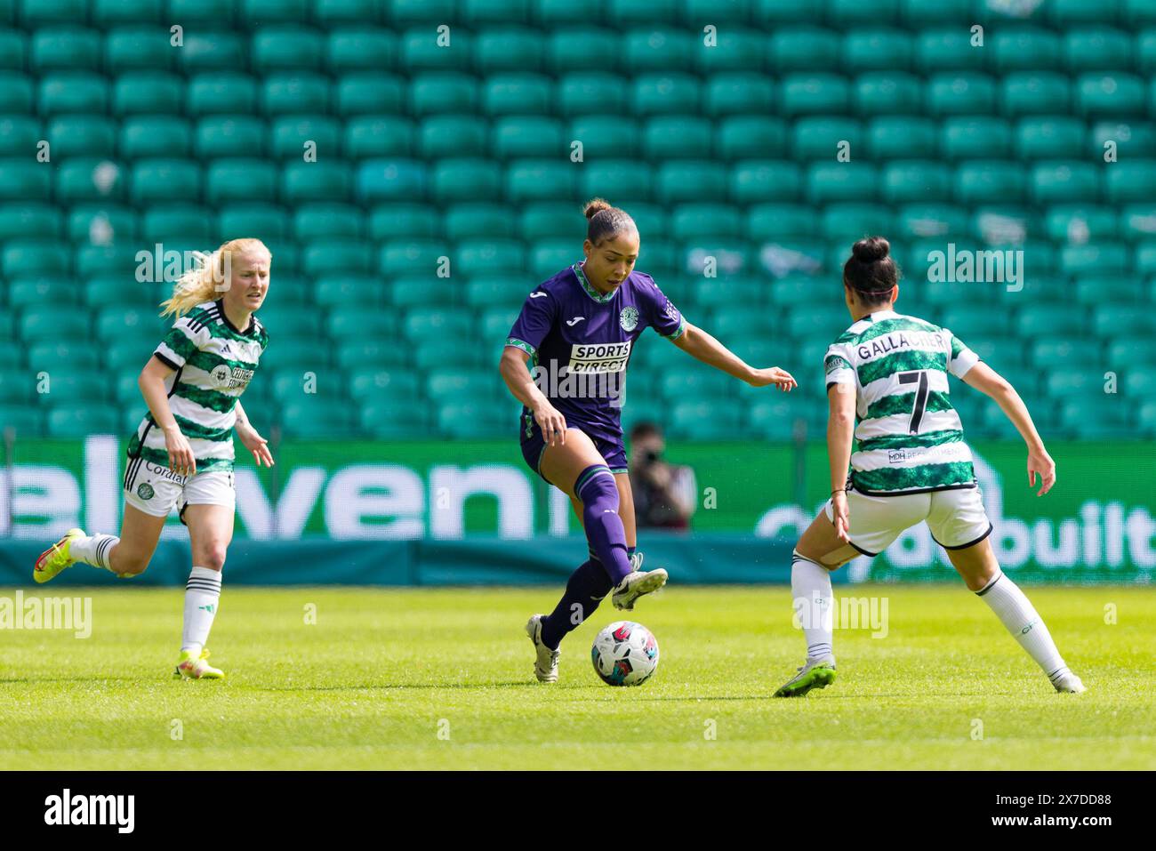 Glasgow, Schottland. 19. Mai 2024. Jorian Baucom (5 – Hibernian WFC ...