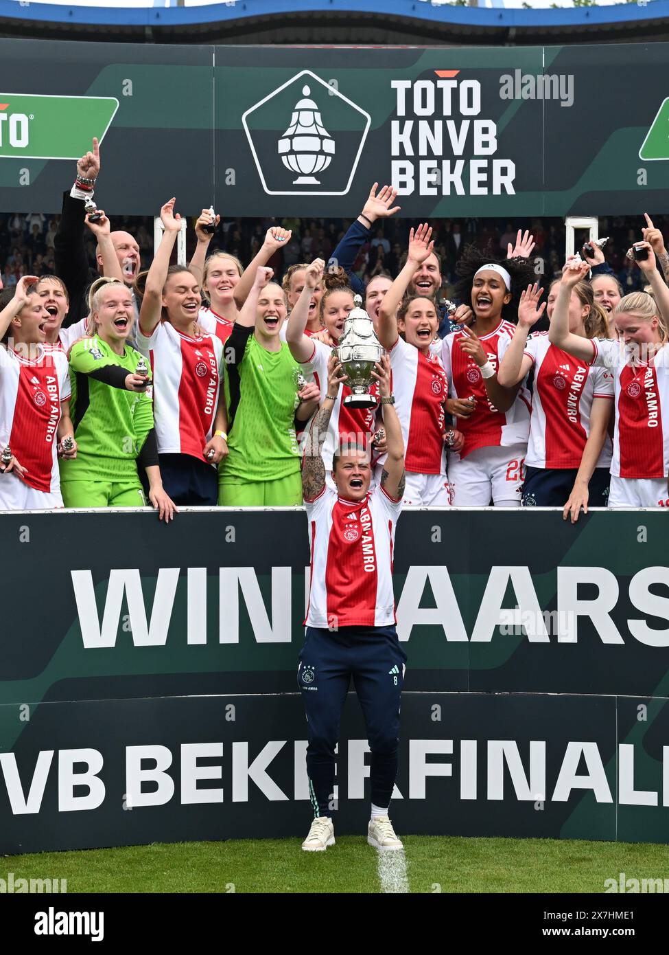 Tilburg, Niederlande. Mai 2024. TILBURG - Sherida Spitse von Ajax zeigt ...