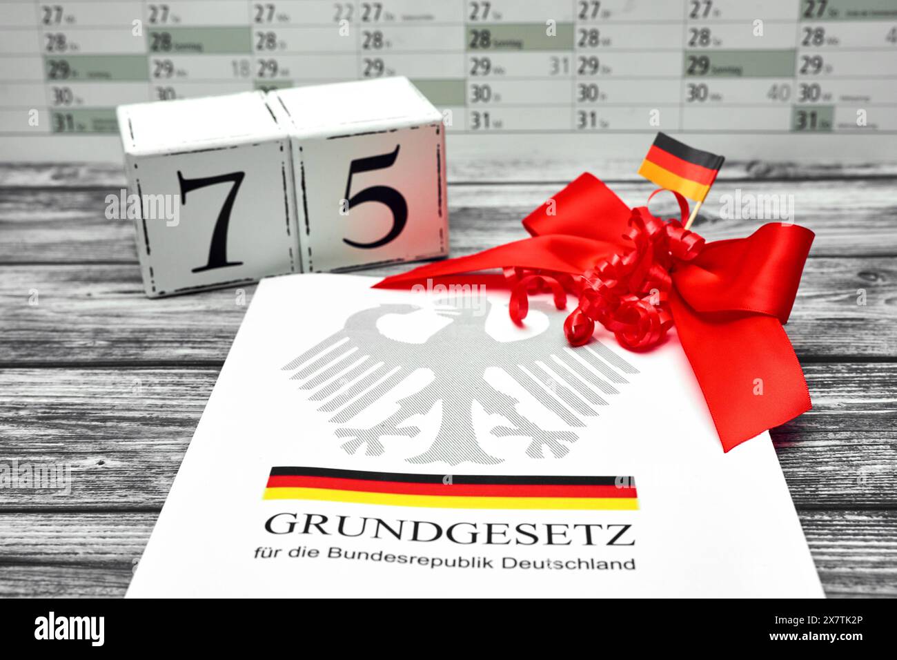 Augsburg, Bayern, Deutschland - 21. Mai 2024: Das Grundgesetz der Bundesrepublik Deutschland ...