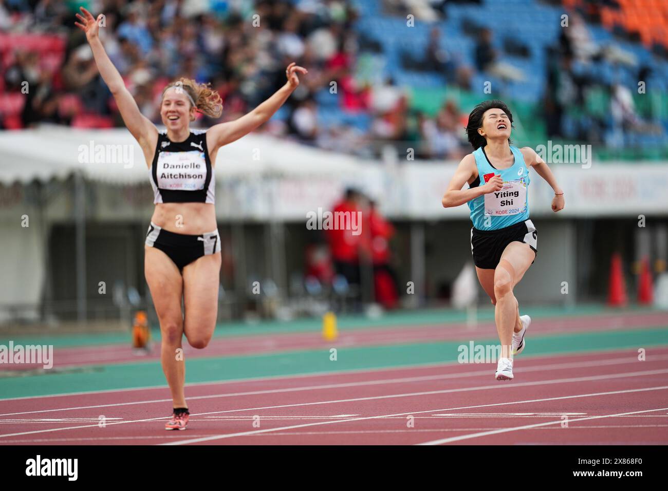 Kobe, Japan. Mai 2024. Shi Yiting (R) aus China und Danielle Aitchison ...