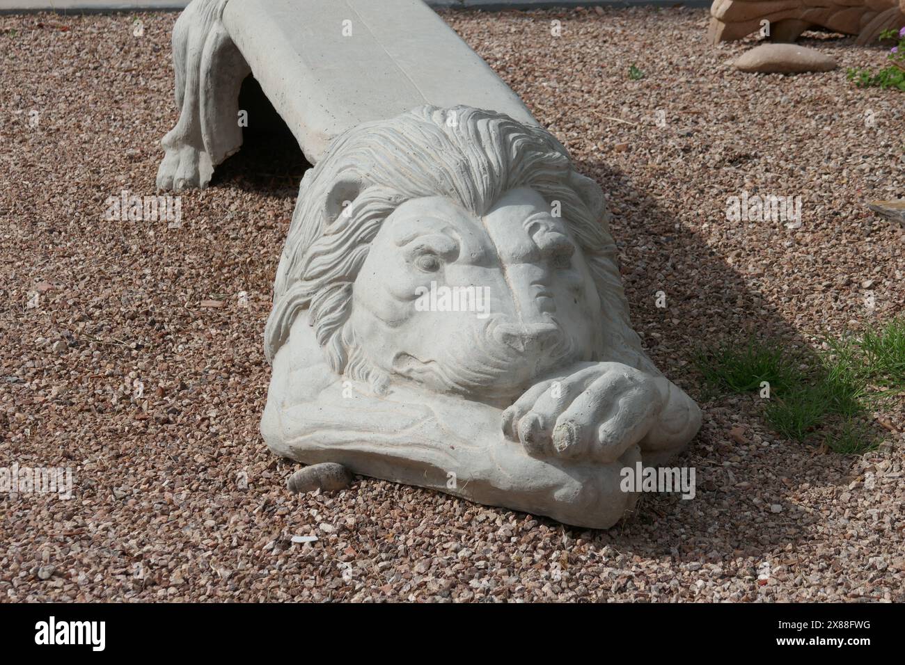 Las Vegas, Nevada, USA 14. Mai 2024 Lion Bench am Sombrero Drive am 14. Mai 2024 in Las Vegas ...