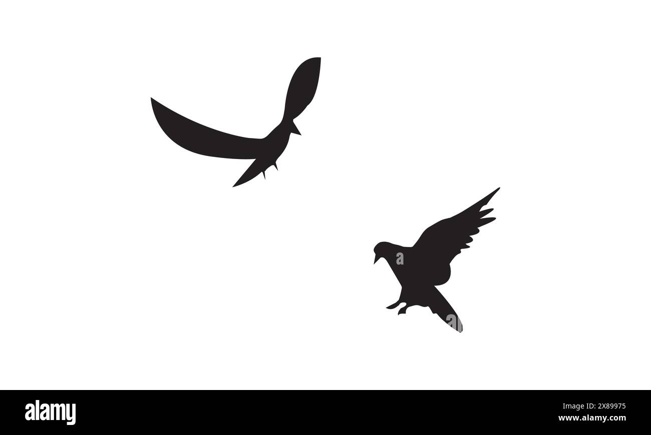 Flying Birds Vektor Und Illustration Stock-Vektorgrafik - Alamy