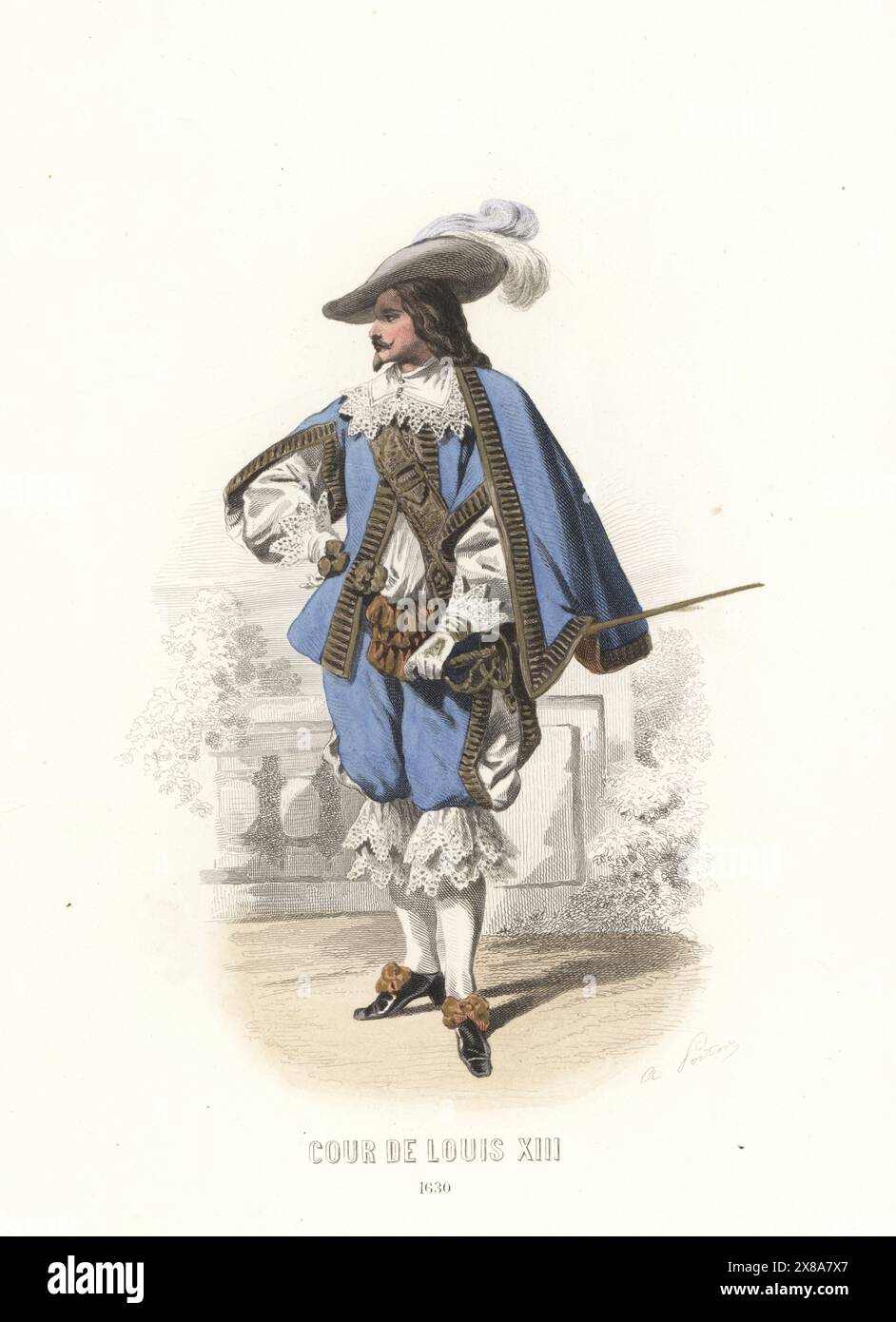 Französischer Adliger am Hof von König Ludwig XIII., 17. Jahrhundert ...