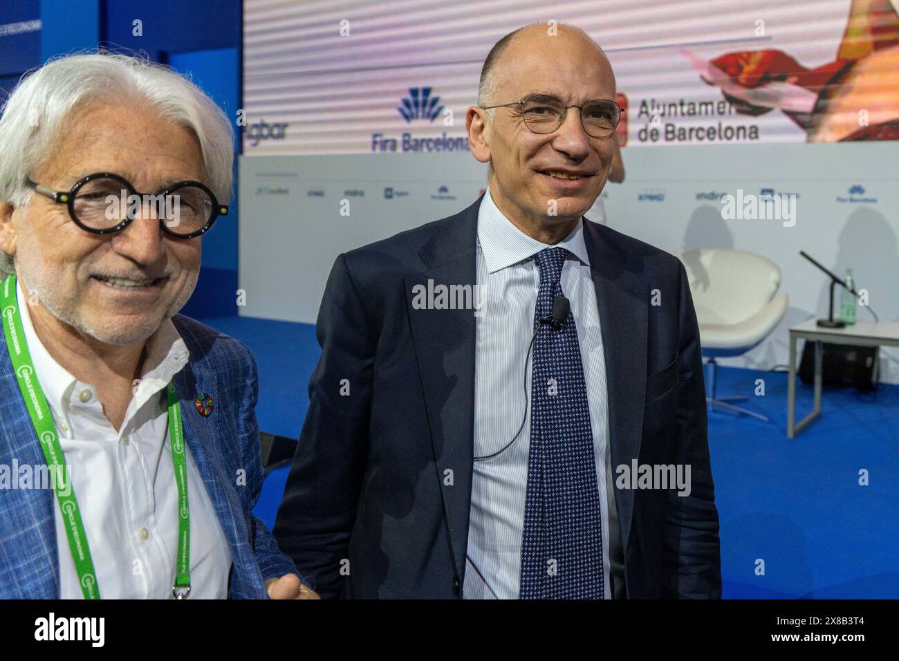 Enrico Letta, ehemaliger Premierminister Italiens, hält einen Vortrag ...