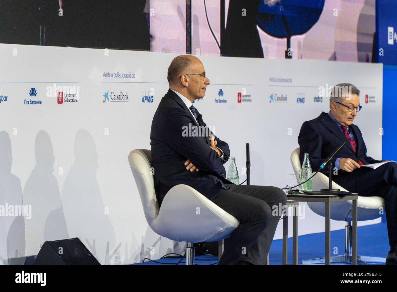 Enrico Letta, ehemaliger Premierminister Italiens, hält einen Vortrag ...