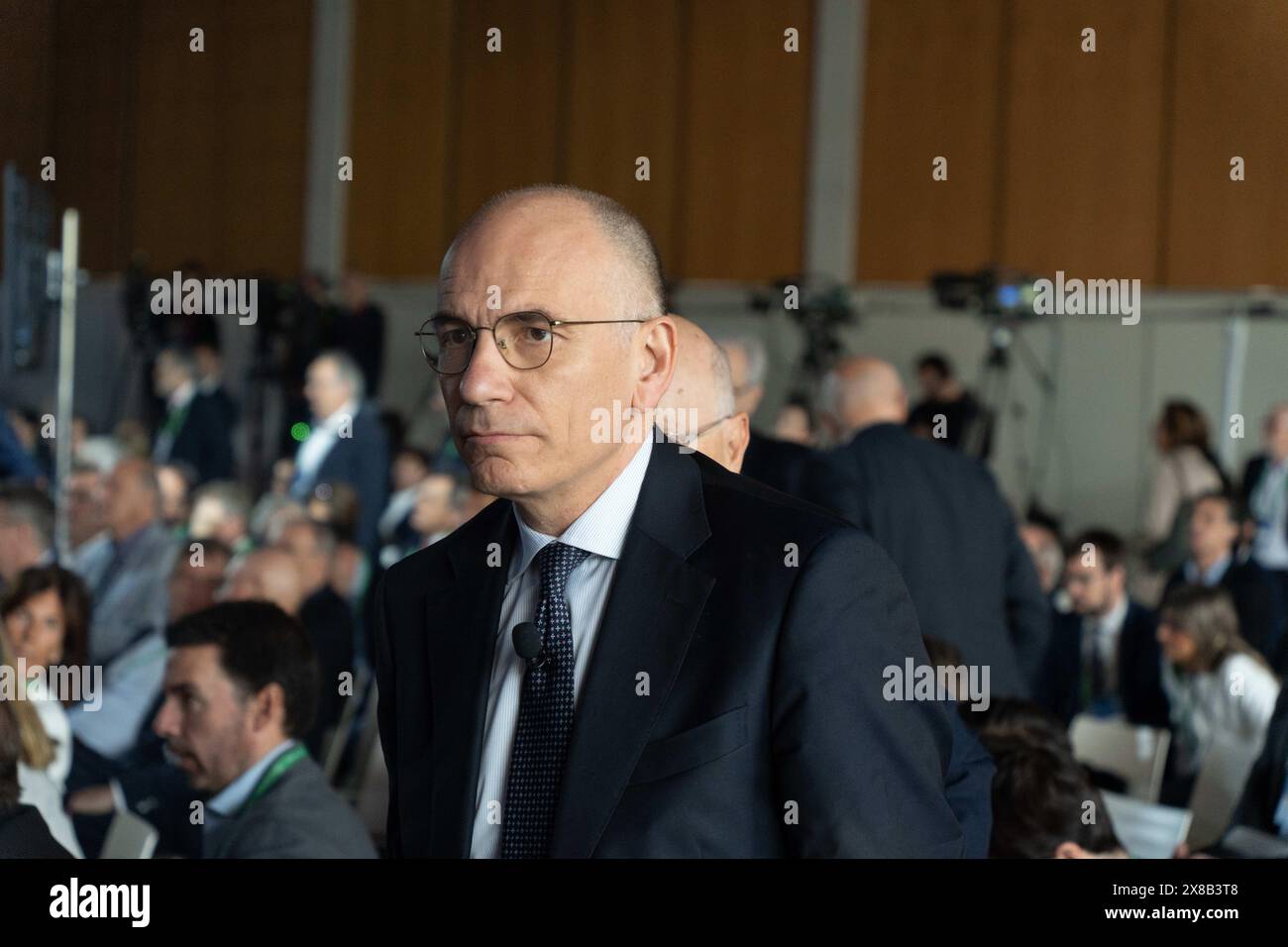 Enrico Letta, ehemaliger Premierminister Italiens, hält einen Vortrag ...