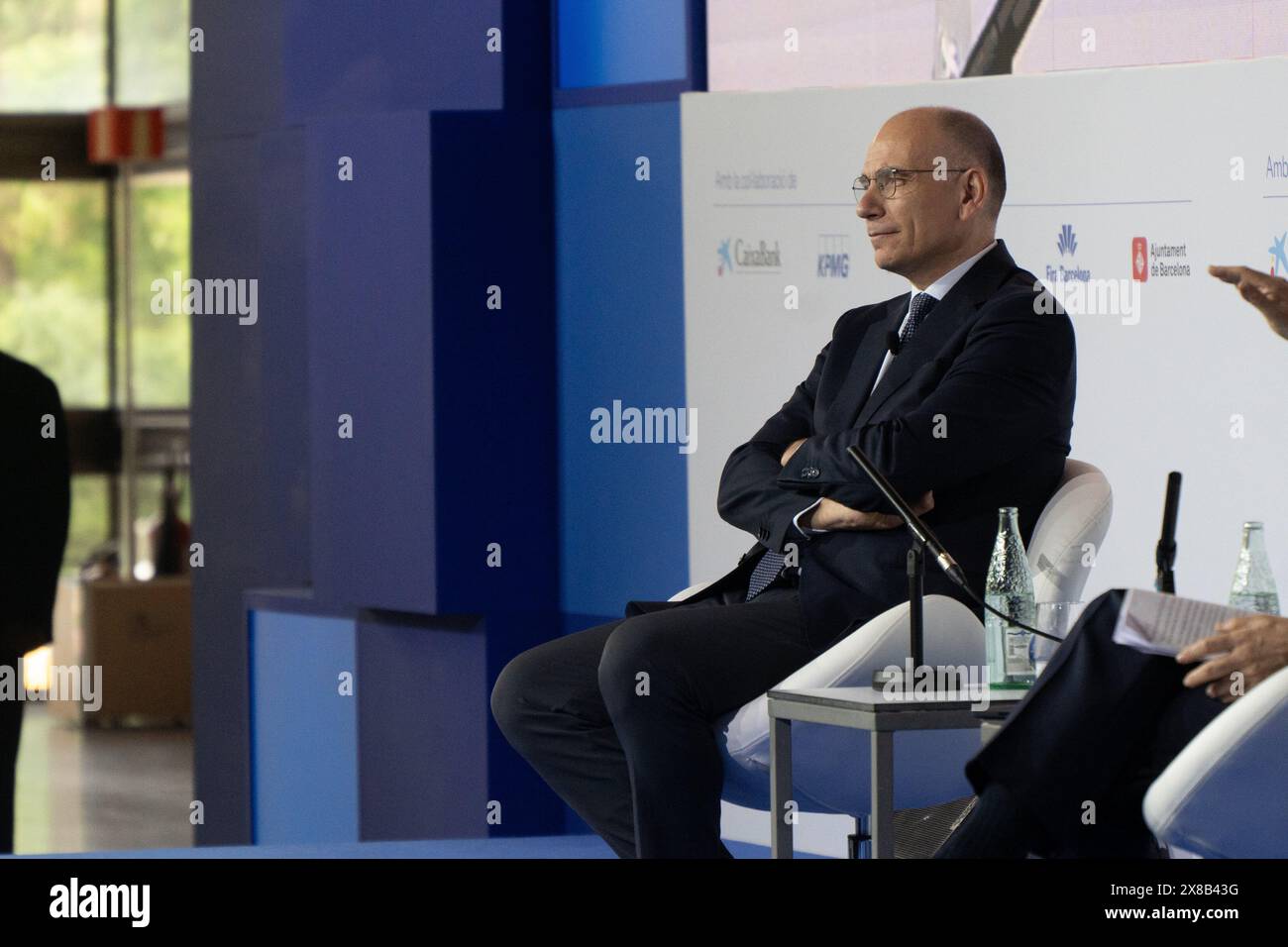 Enrico Letta, ehemaliger Premierminister Italiens, hält einen Vortrag ...