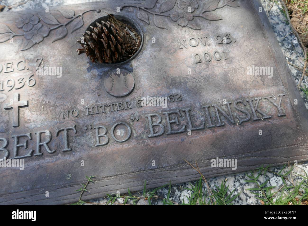 Las Vegas, Nevada, USA 14. Mai 2024 Baseballspieler Bo Belinsky, alias Robert Belinsky Grave in ...