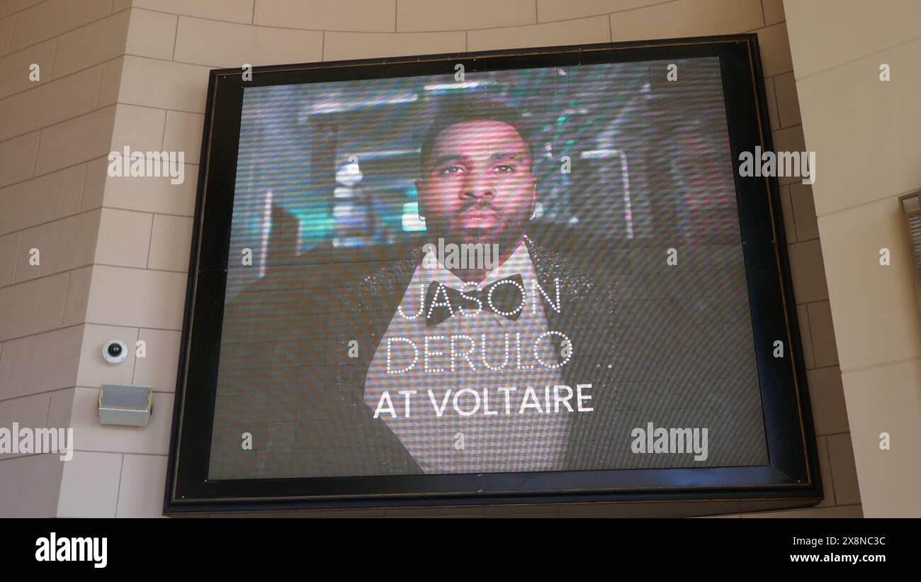Las Vegas, Nevada, USA 15. Mai 2024 Jason Derulo Plakate im Palazzo ...