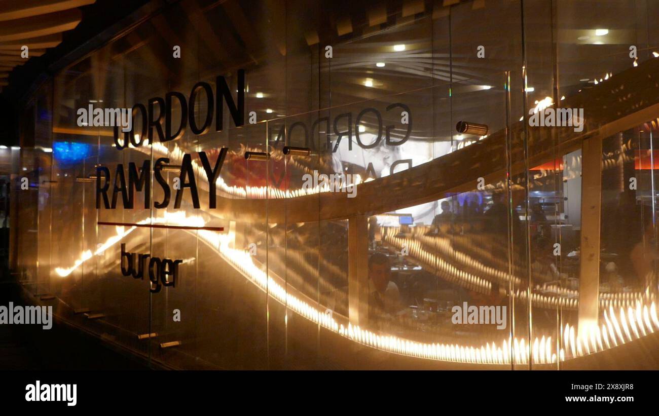 Las Vegas, Nevada, USA 15. Mai 2024 Gordon Ramsay Burger Restaurant im ...