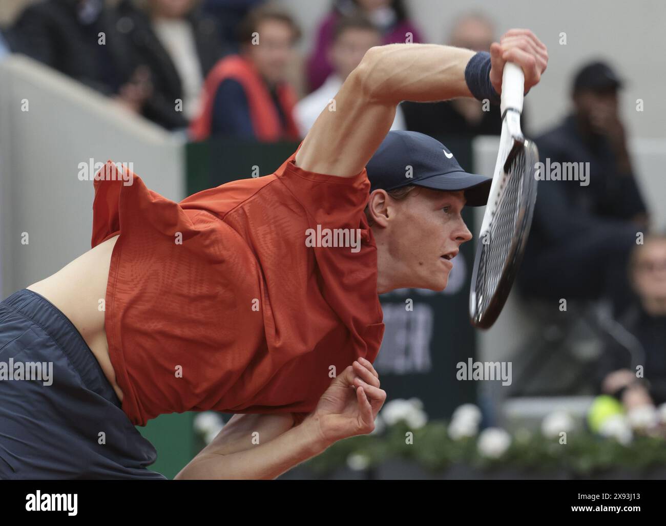 Jannik Sinner of Italy am 2. Tag der French Open 2024, Roland-Garros ...