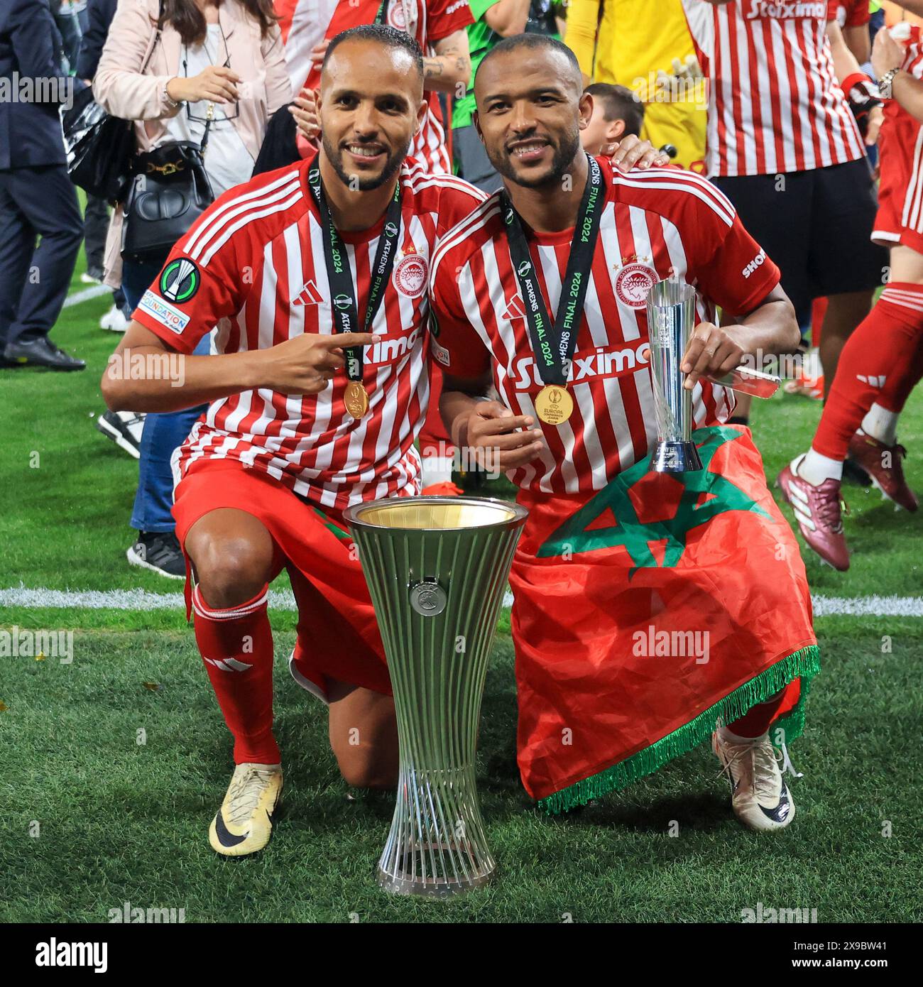 ATHEN, GRIECHENLAND - 29. MAI: Youssef El-Arabi von Olympiacos FC und ...