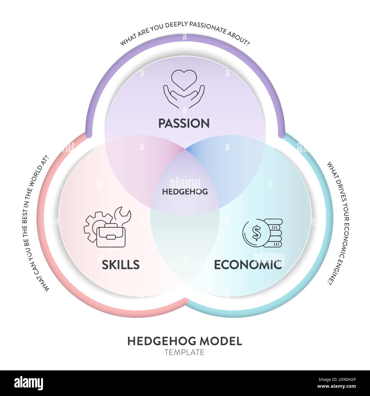 Igel Modell Strategie Framework Infografik Diagramm Banner Vorlage mit ...