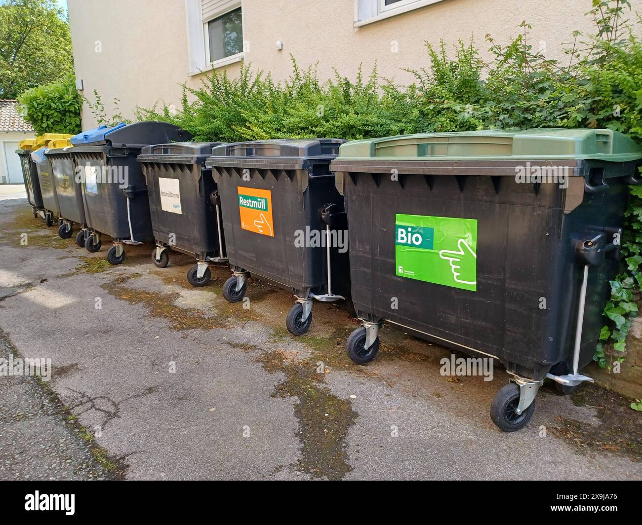 Merkmal/Symbol: Müll, Mülltrennung 05/24 thg Mülltonnen in Bielefeld im ...