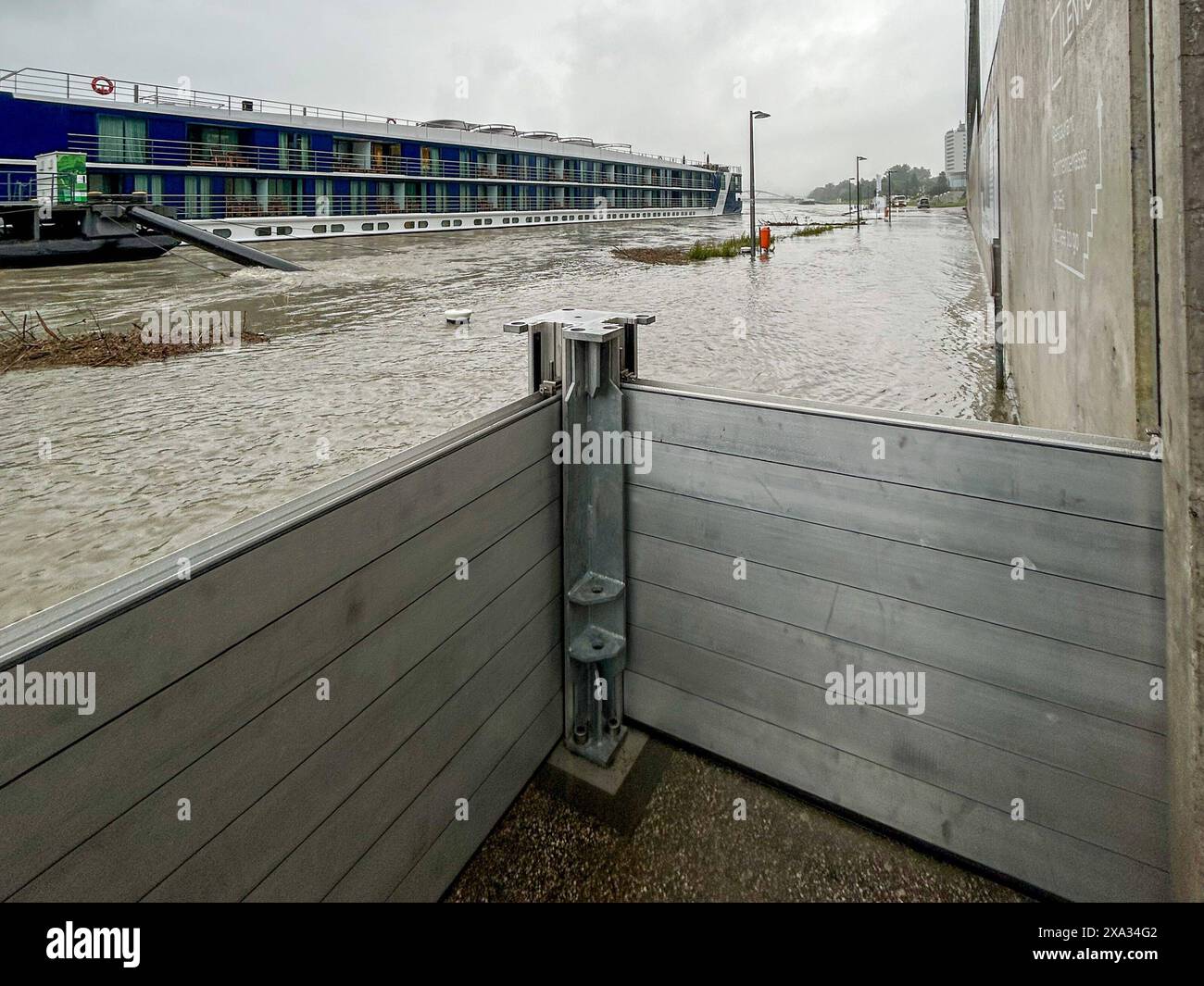 Linz, Urfahr, Hochwasser 04.06.2024, Linz, AUT, Urfahr, Hochwasser, im ...