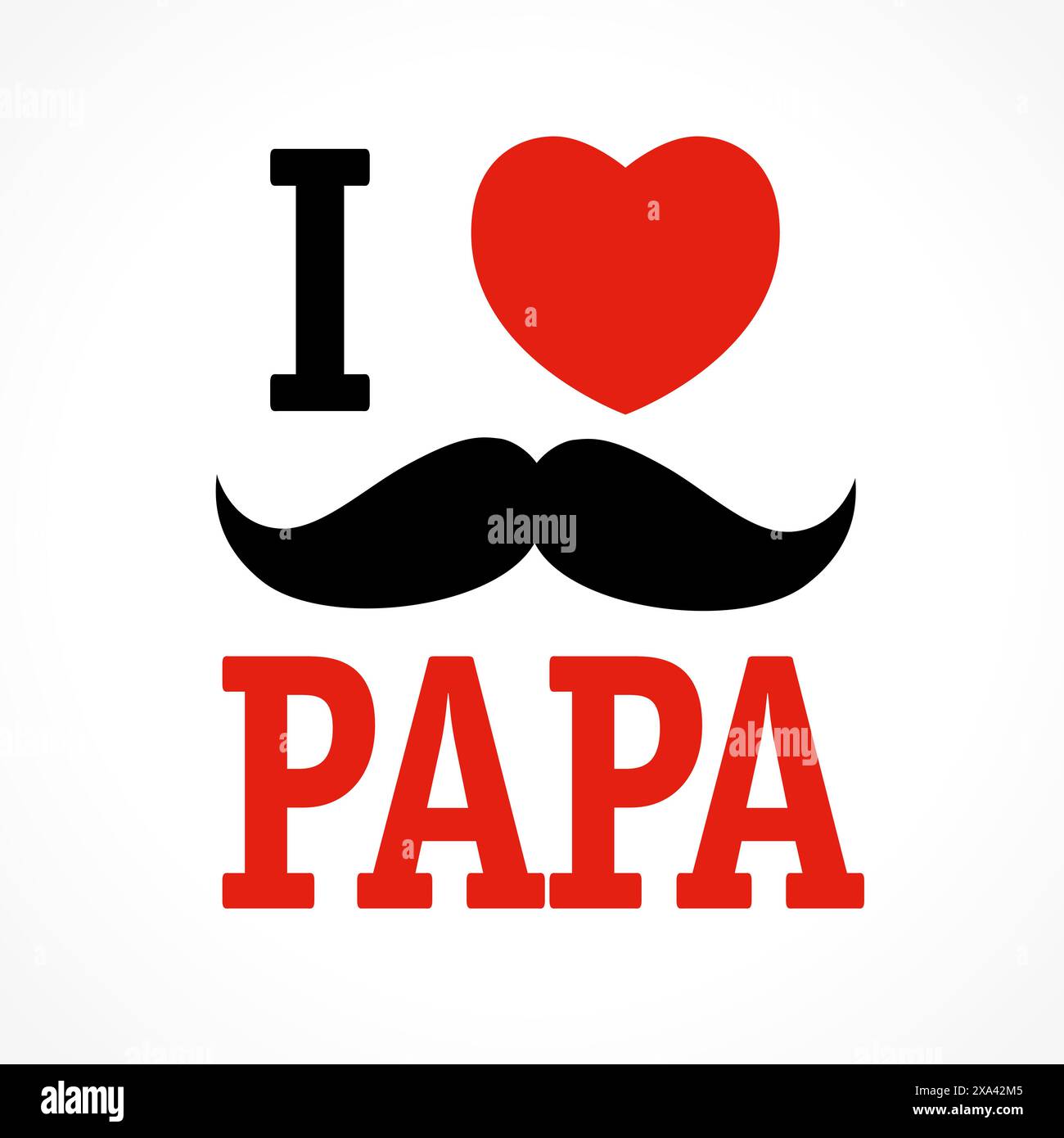 Papa ich liebe dich Stock-Vektorgrafiken kaufen - Alamy