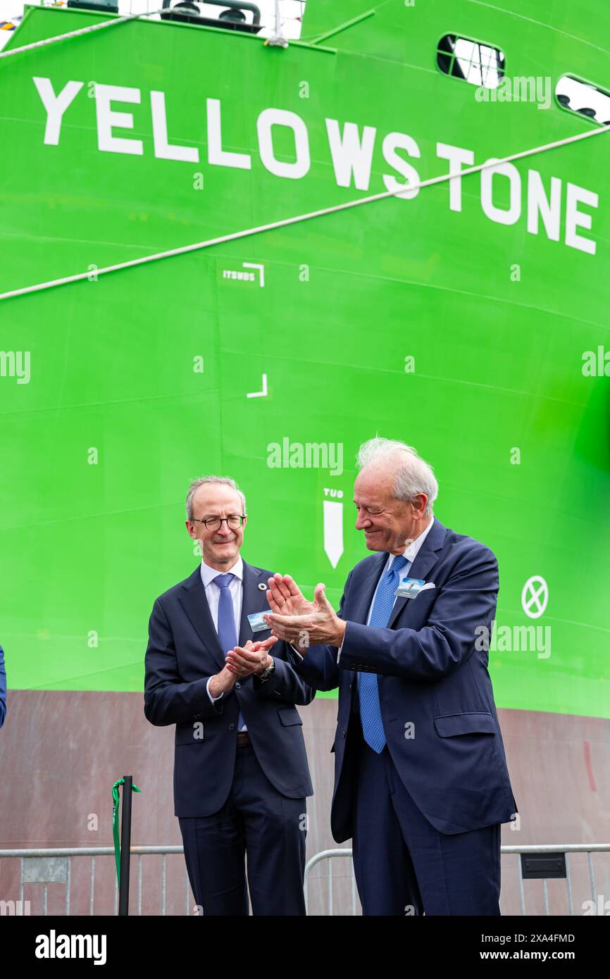 Zeebrugge, Belgien. Juni 2024. Luc Vandenbulcke, CEO von DEME, und ...