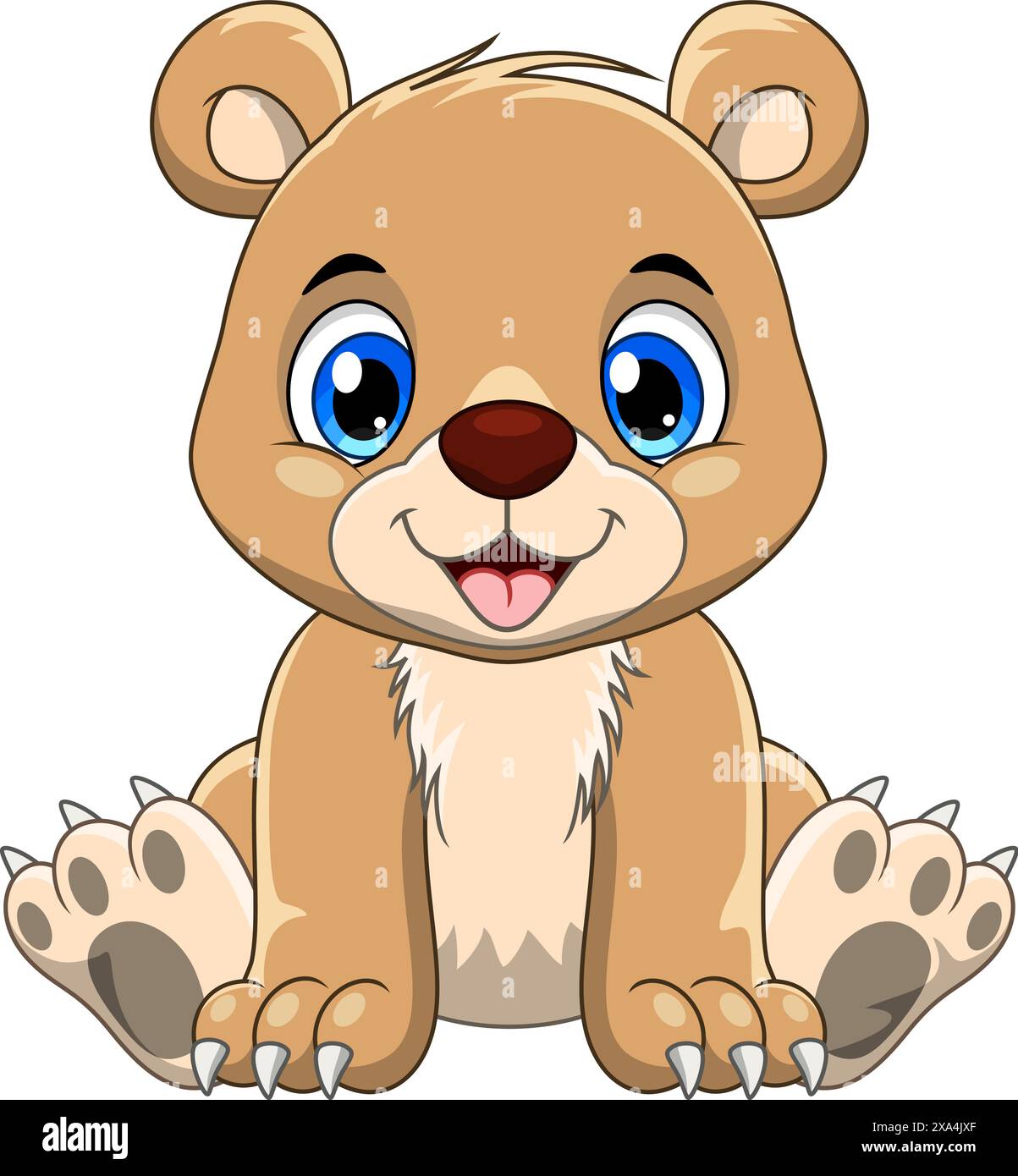 Cute baby brown bear cartoon Stock-Vektorgrafiken kaufen - Alamy