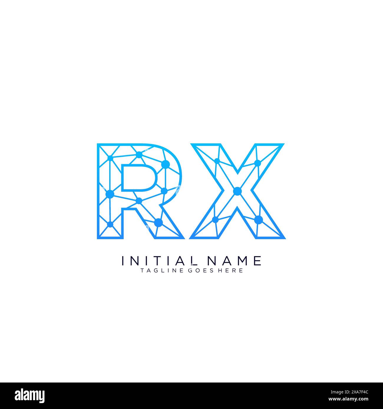Design-Vorlage für das Symbol des RX TECH-Logos Stock-Vektorgrafik - Alamy