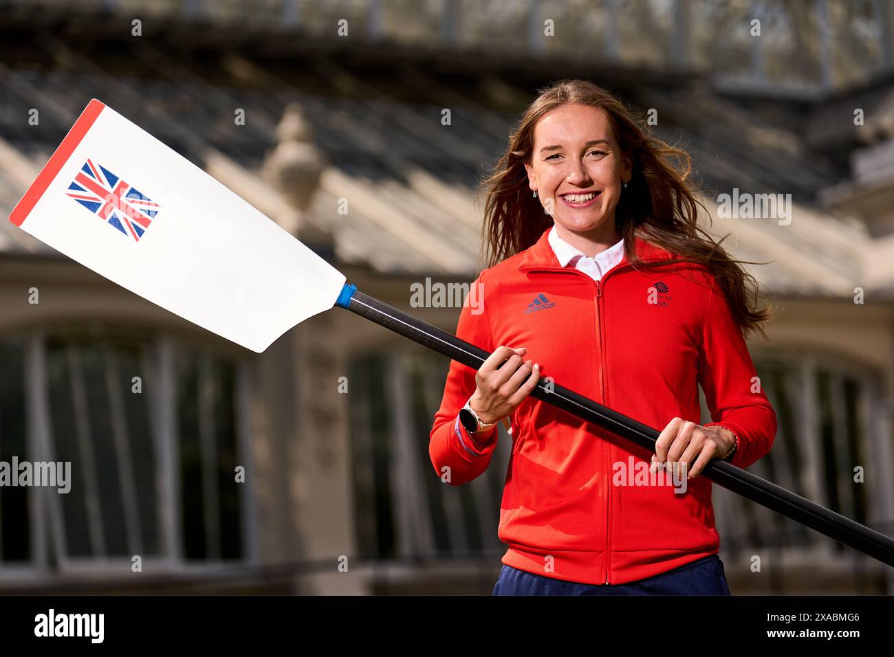 Esme Booth, Women’s Four (W4-) bei der Ankündigung des Teams GB Paris ...