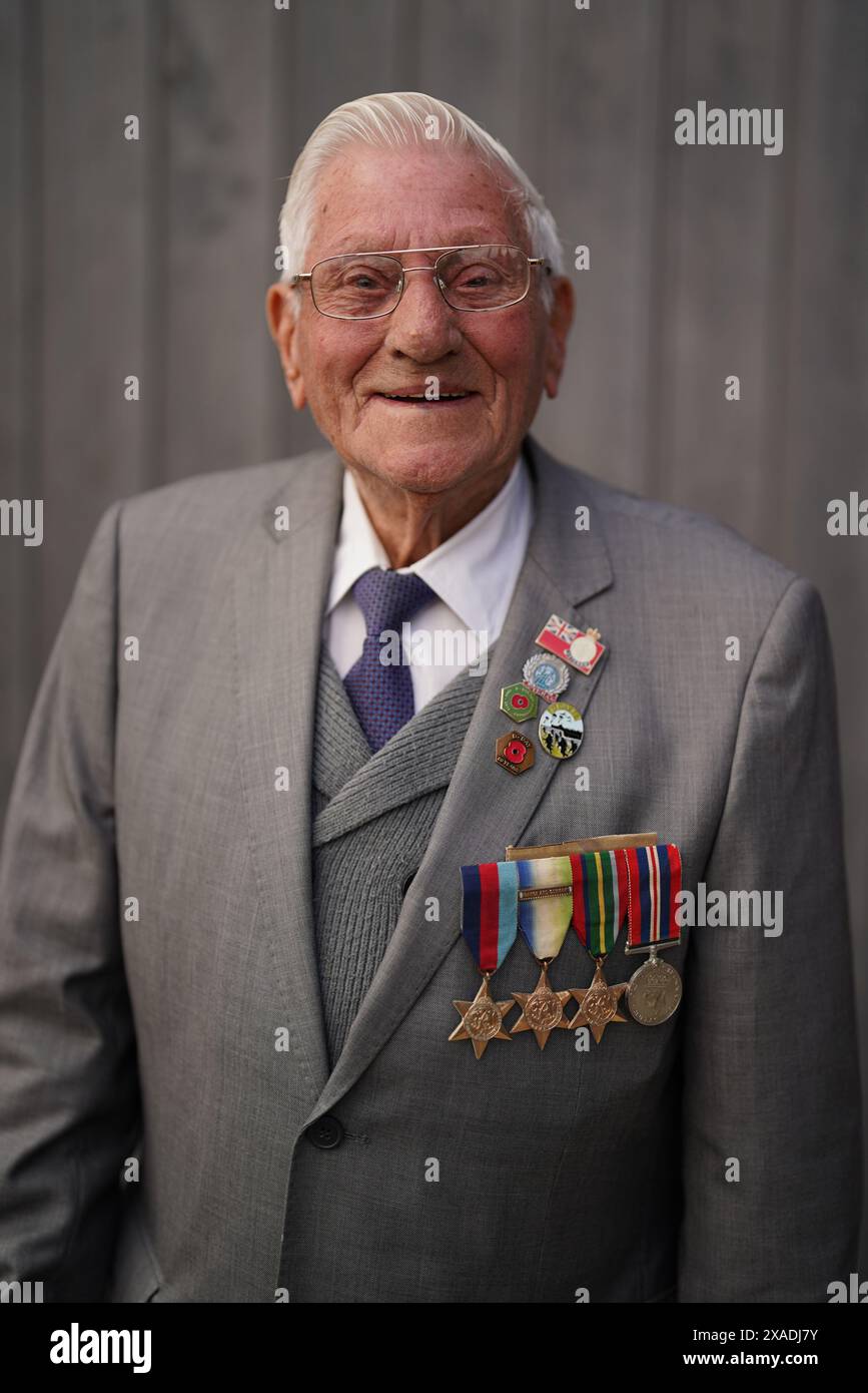 Der Veteran John Davies, 101 Jahre alt, am Gedenkgottesdienst der Royal ...