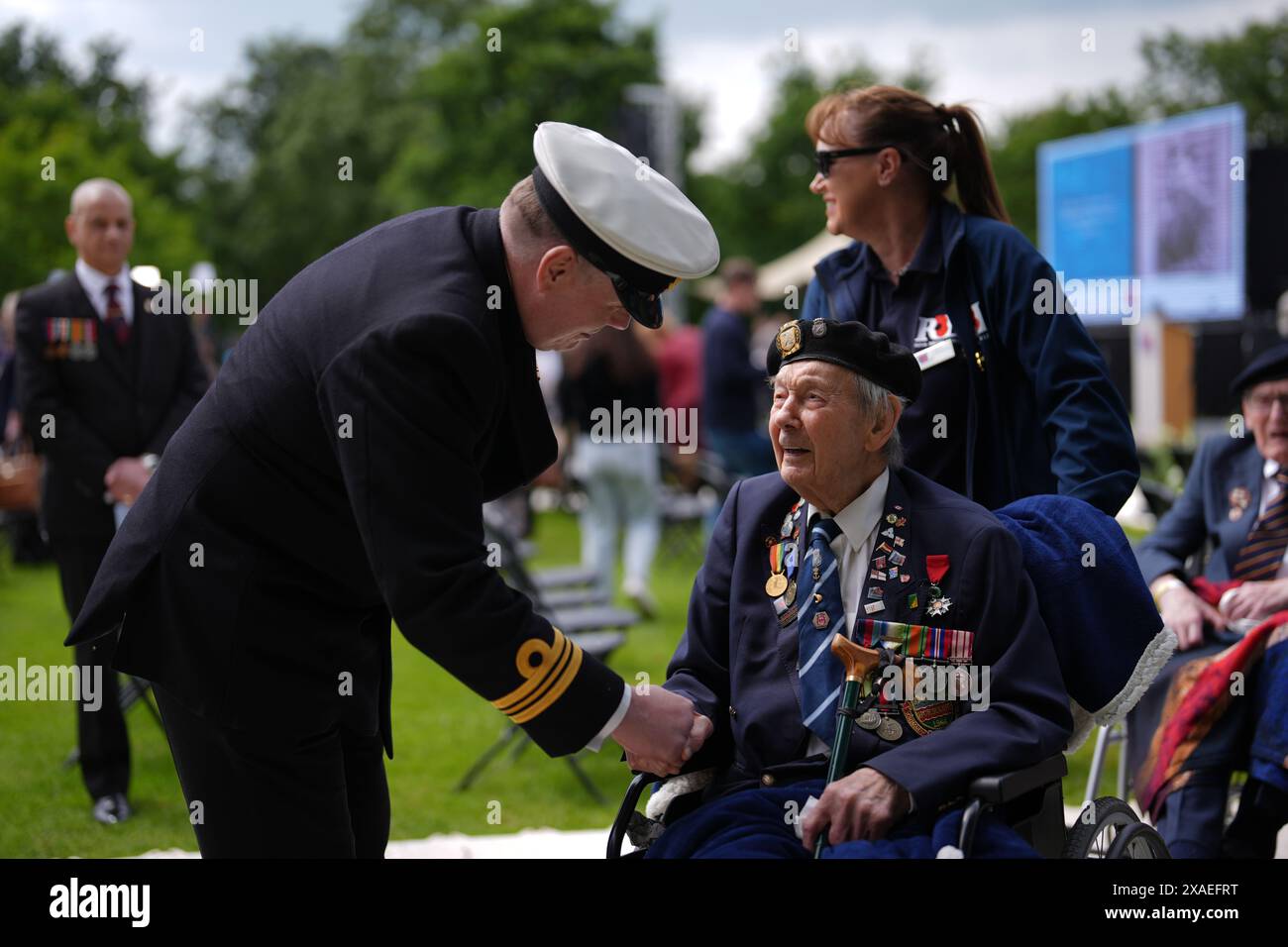 Der Veteran Simeon Mayou im Gedenkgottesdienst der Royal British Legion ...