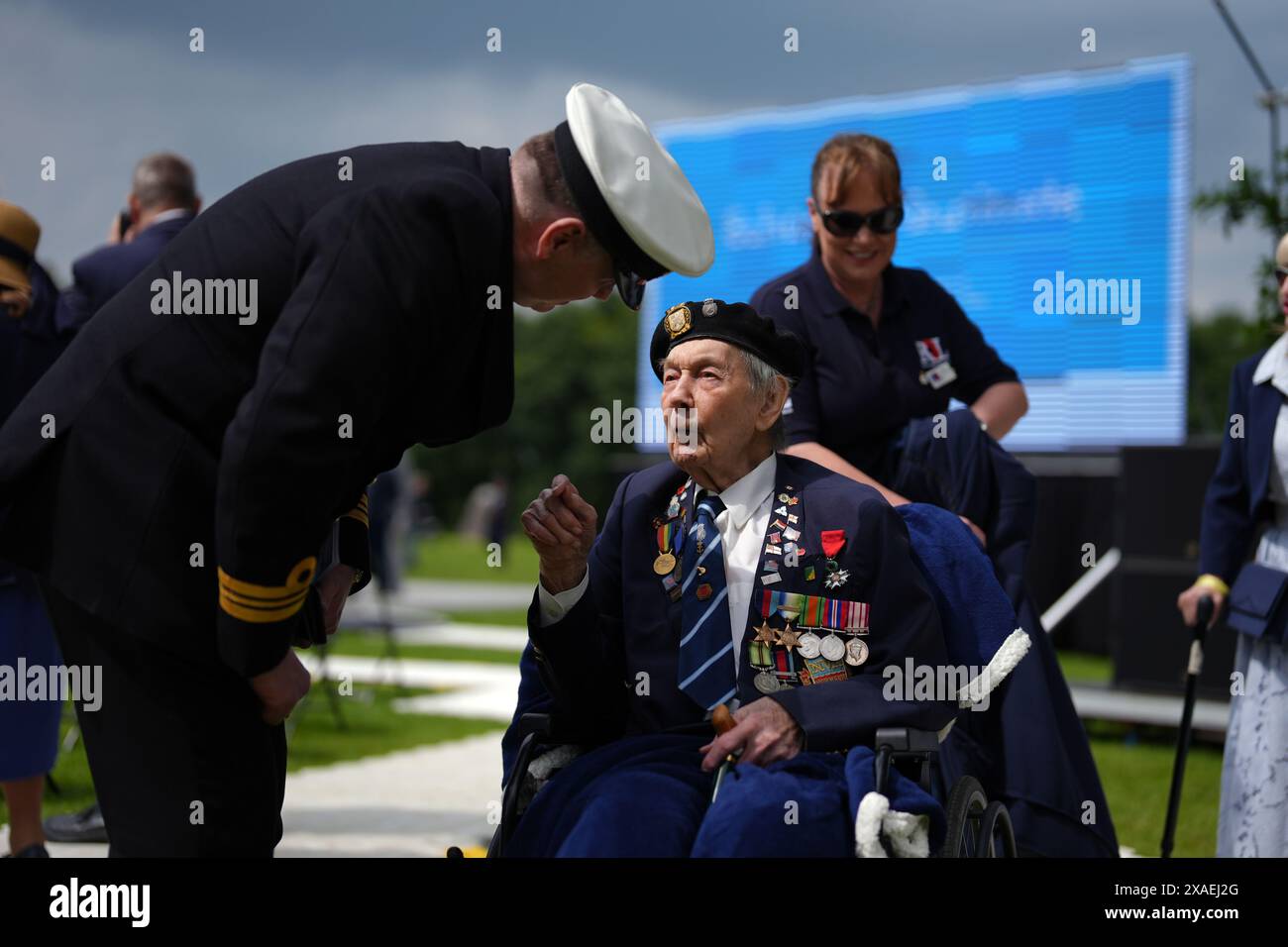 Der Veteran Simeon Mayou im Gedenkgottesdienst der Royal British Legion ...