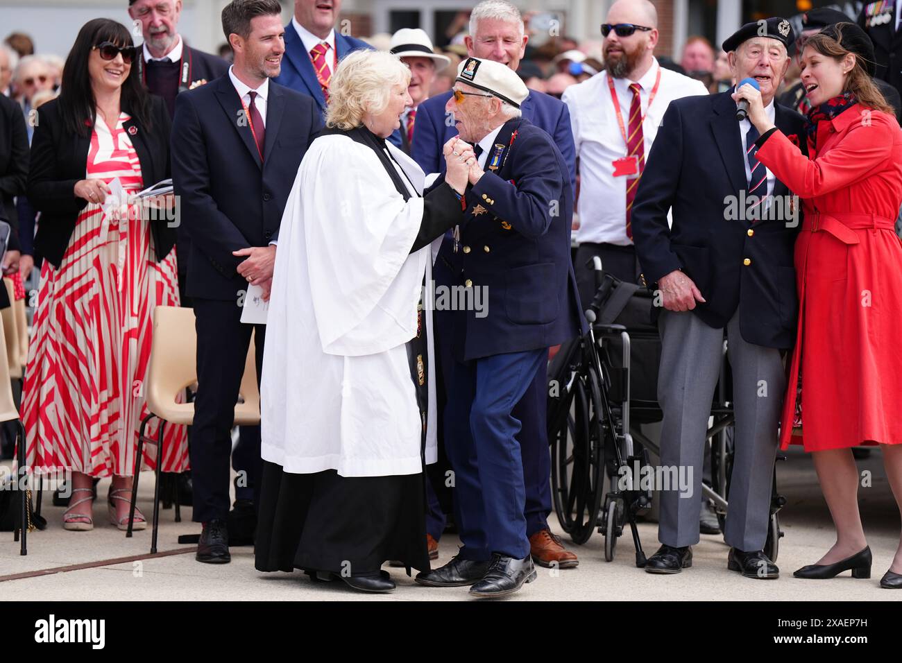 Der Veteranenparade Alec Penstone mit dem Spirit of Normandy Trust an ...