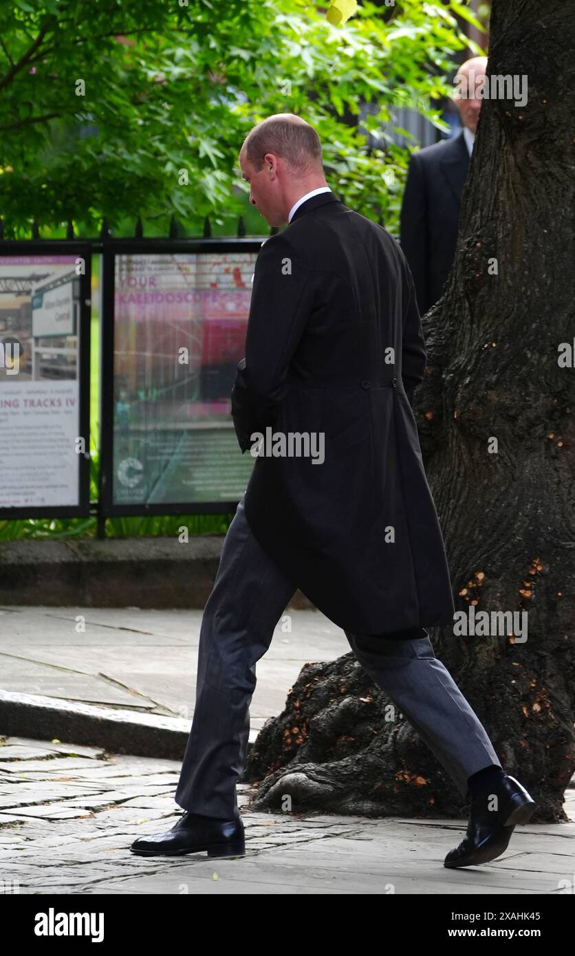 Der Prinz von Wales kommt zur Hochzeit von Hugh Grosvenor, dem Duke of ...