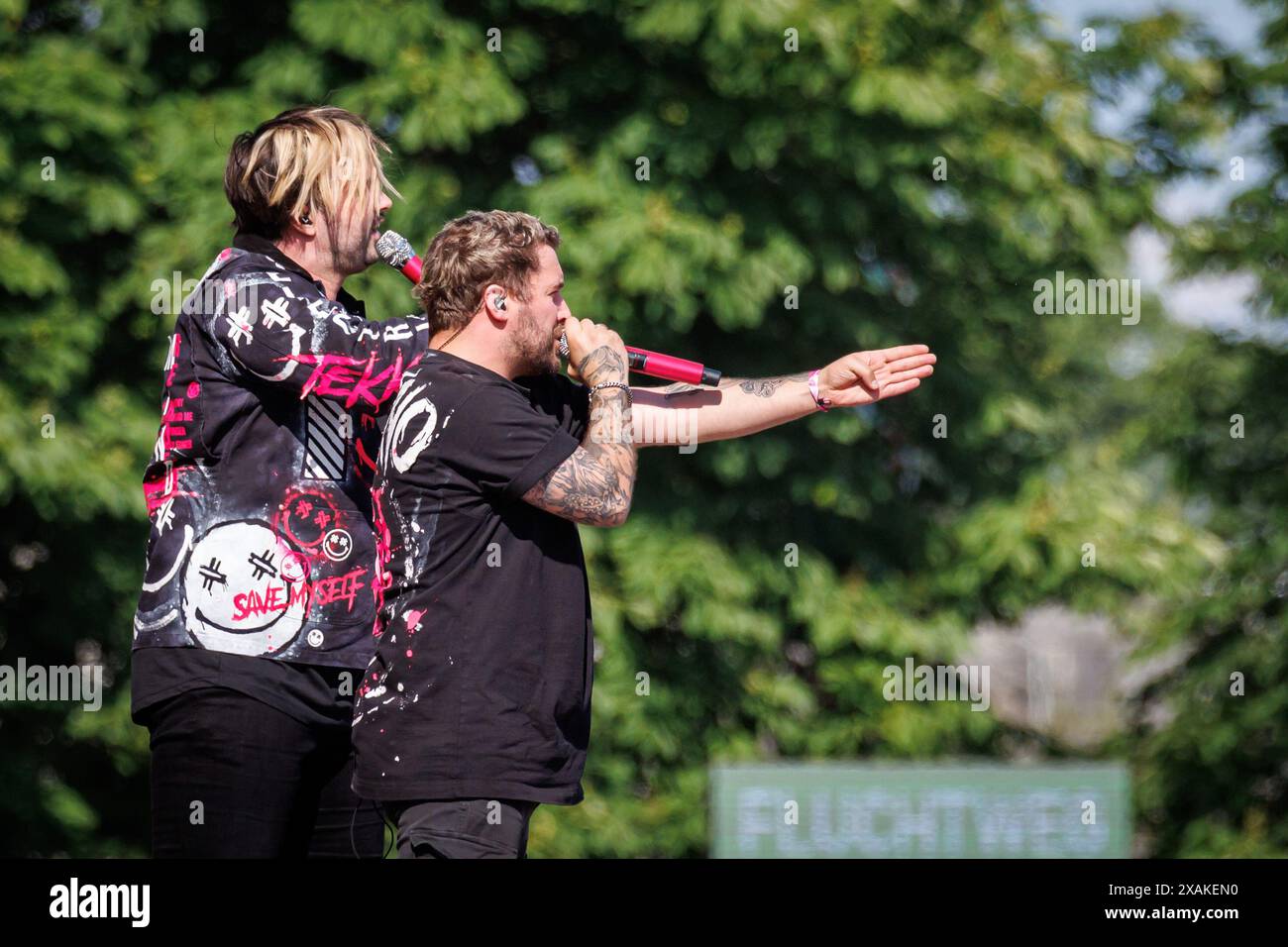 Nürnberg, Deutschland. Juni 2024. Kevin Ratajczak (l) und Nico Sallach ...